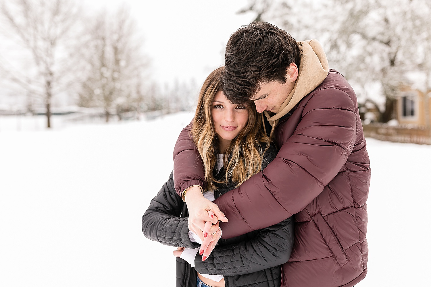 Backyard fun in the snow|Delaney & Grayson|Amanda Meg Photography ...